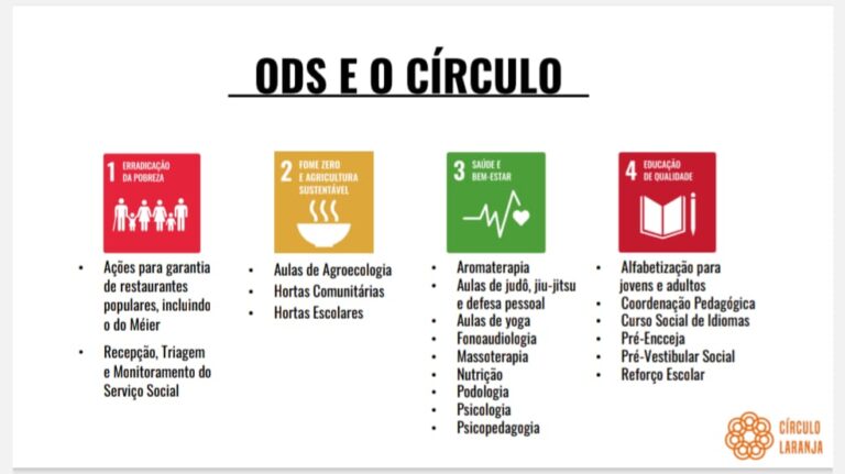 Impactos e ODS - Círculo Laranja